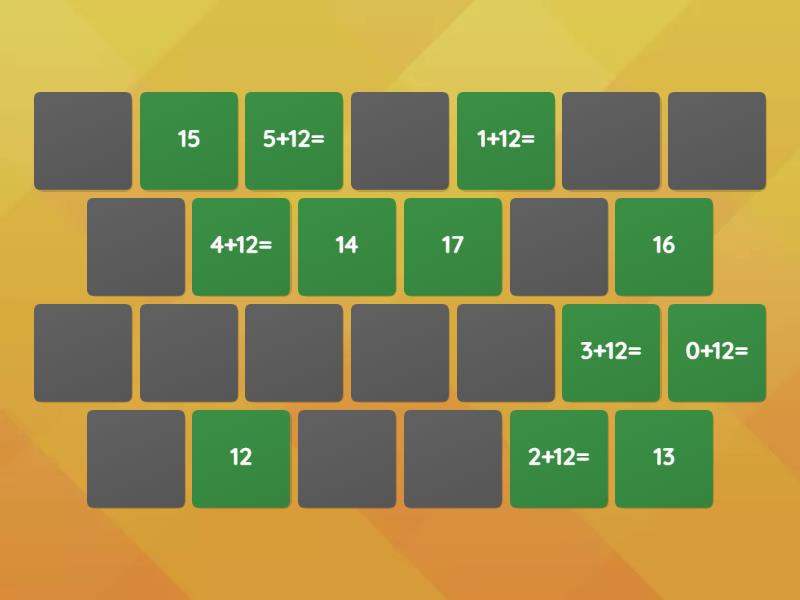 Tables +12 - Matching pairs