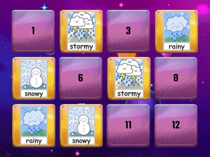 Memory weather 1st miss jaqui - Matching pairs