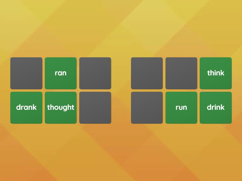 Present tense - Matching pairs