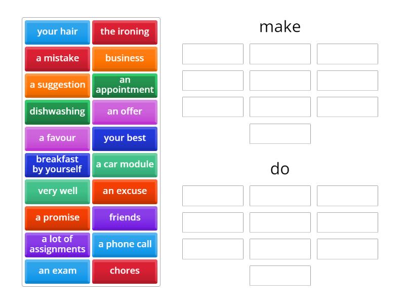 make/do - Group sort