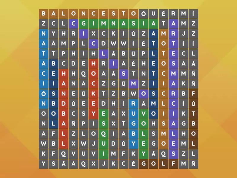 SOPA DE LETRAS "DEPORTES" - Wordsearch