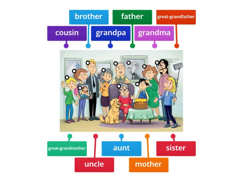 MEET MY FAMILY - Labelled diagram
