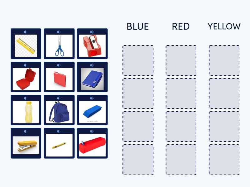 SCHOOL SUPPLIES - Group sort