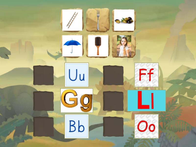 Letters (G, O, U, L, F, B) - Match up