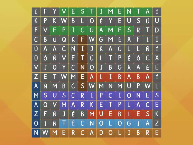 Encuentra las palabras - Wordsearch