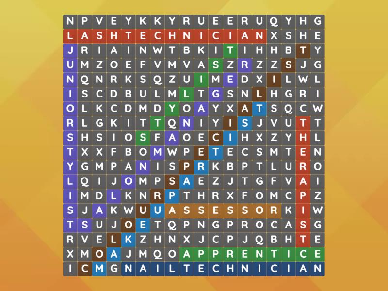 Occupational Roles - Wordsearch