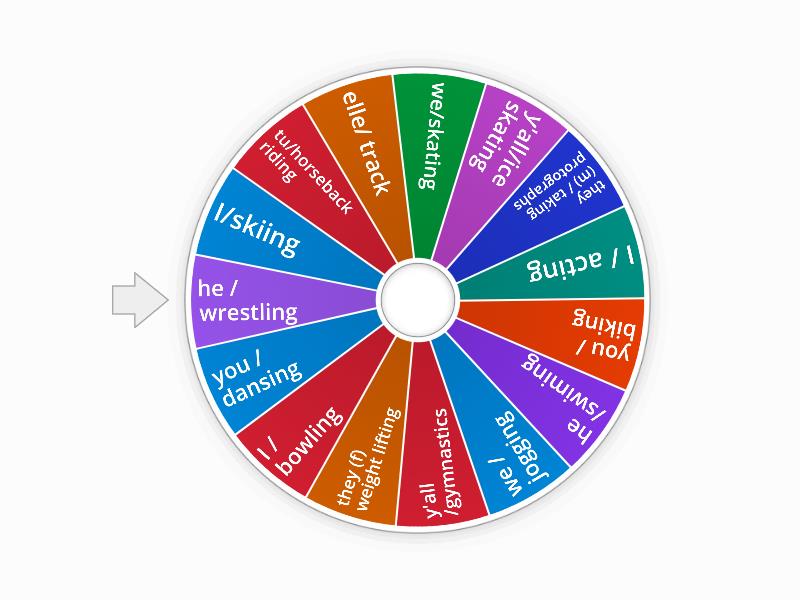 Sports with Faire wheel of sentences - Spin the wheel