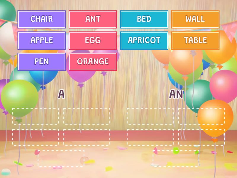 A\AN CATEGORIZE - Group sort