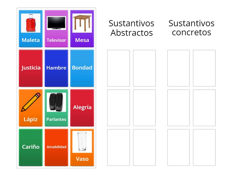 JP Sustantivos concretos y abstractos - Group sort