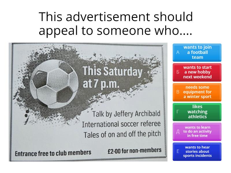 Reading Ads - Quiz