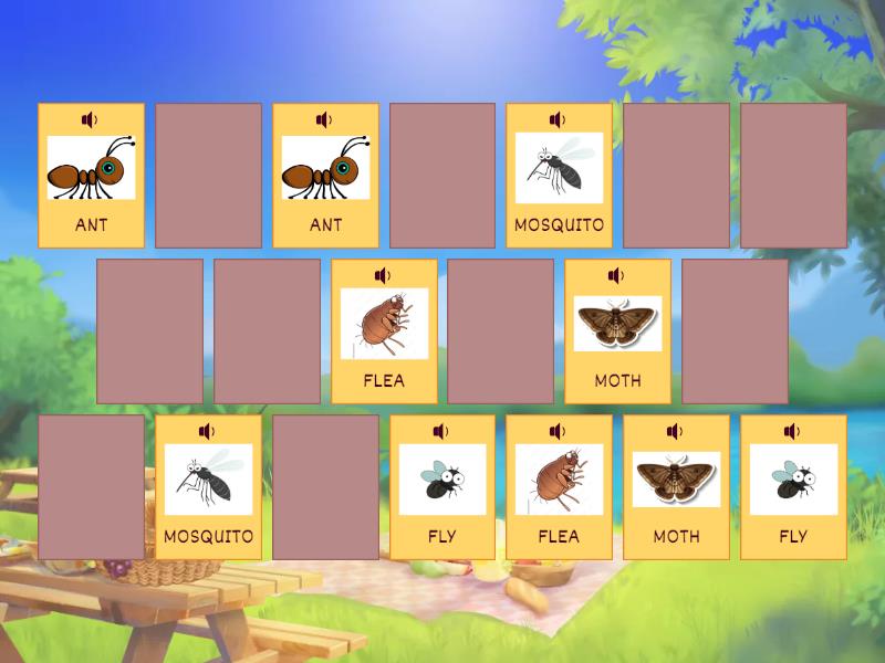 BUGS MEMORY - Matching pairs