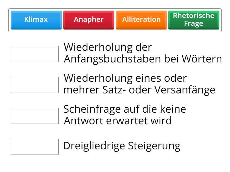 Stilmittel - Match up