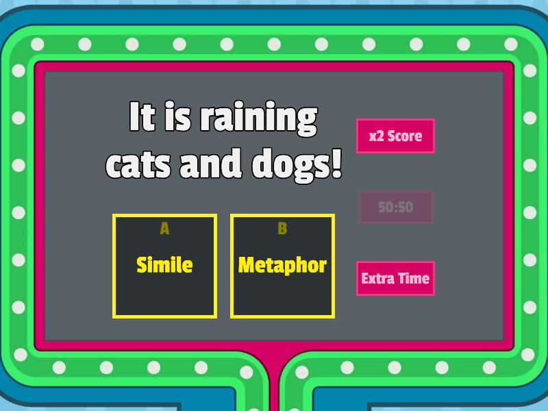 Identifying Similes and Metaphors - Gameshow quiz