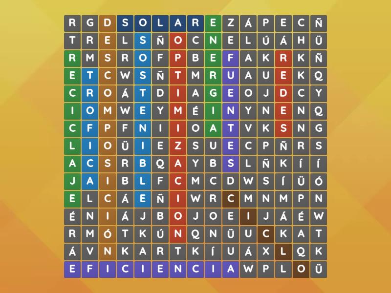 ecosistemas - Sopa de letras