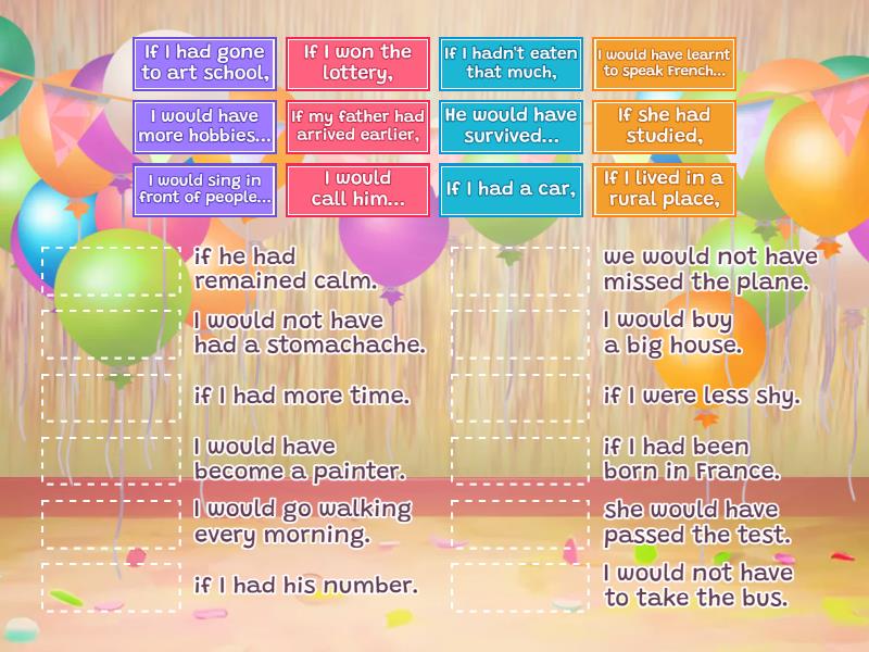 Second & Third Conditional - Match up