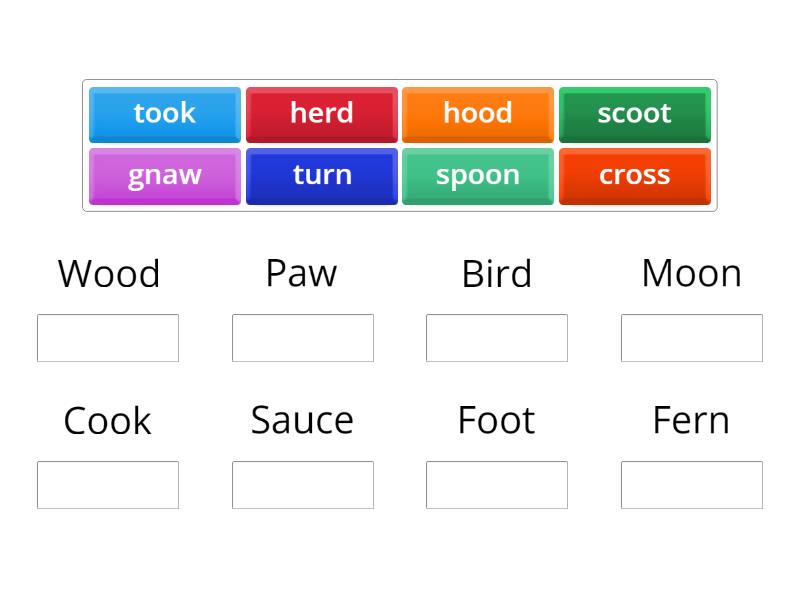 Rhyming Words - Group sort