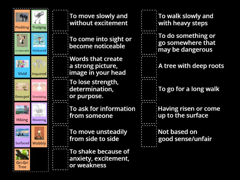 Ch. 3 The Color of My Words - Match up