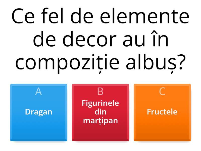 Evaluare elemente de decor - Quiz