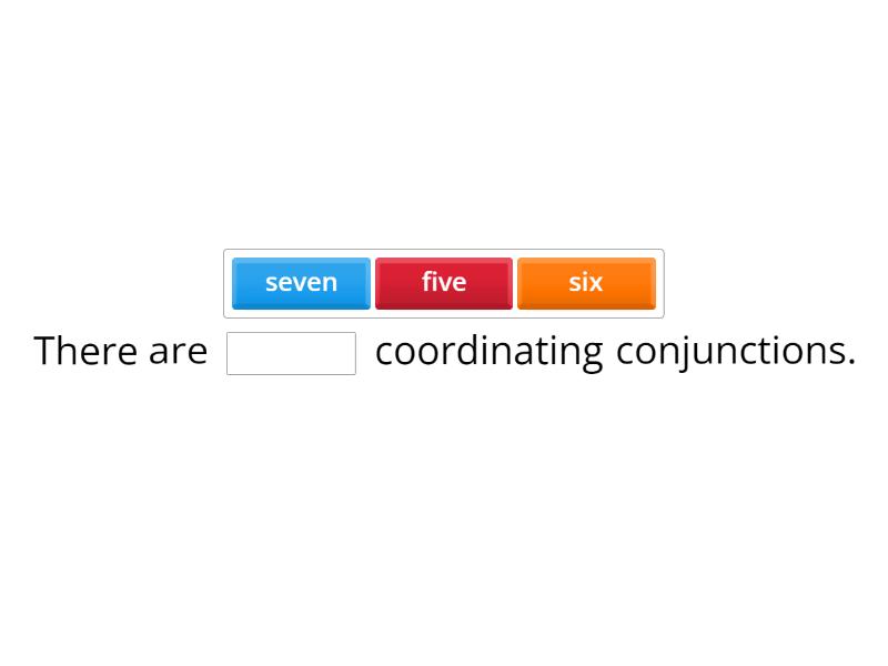 Coordinating Conjunctions - Missing word