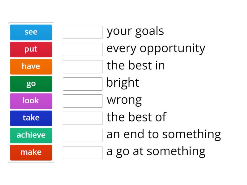 Prepare 7 Unit 9 Collocations - Une las parejas
