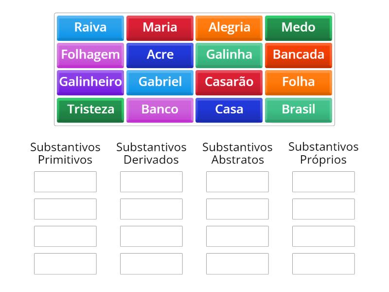 Substantivos - Group sort