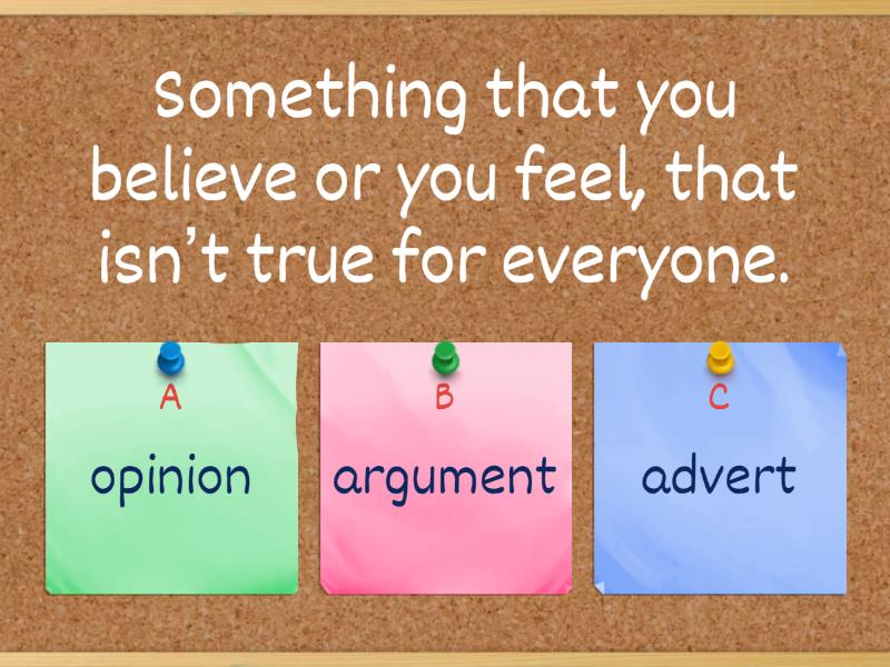 Persuasive writing vocabulary - Cuestionario