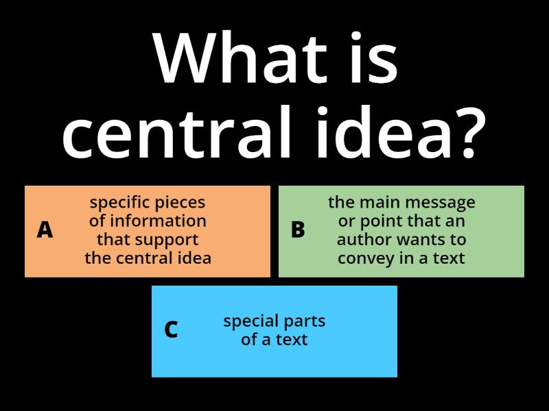 Central Idea and Key Details - Quiz