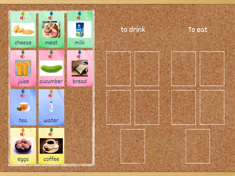 Drink or eat? - Group sort
