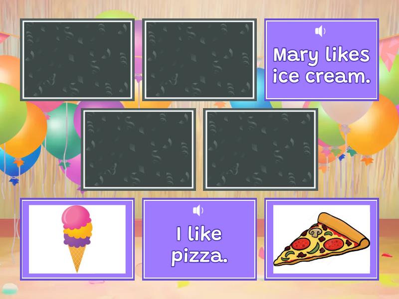 Memory Game - food - Matching pairs