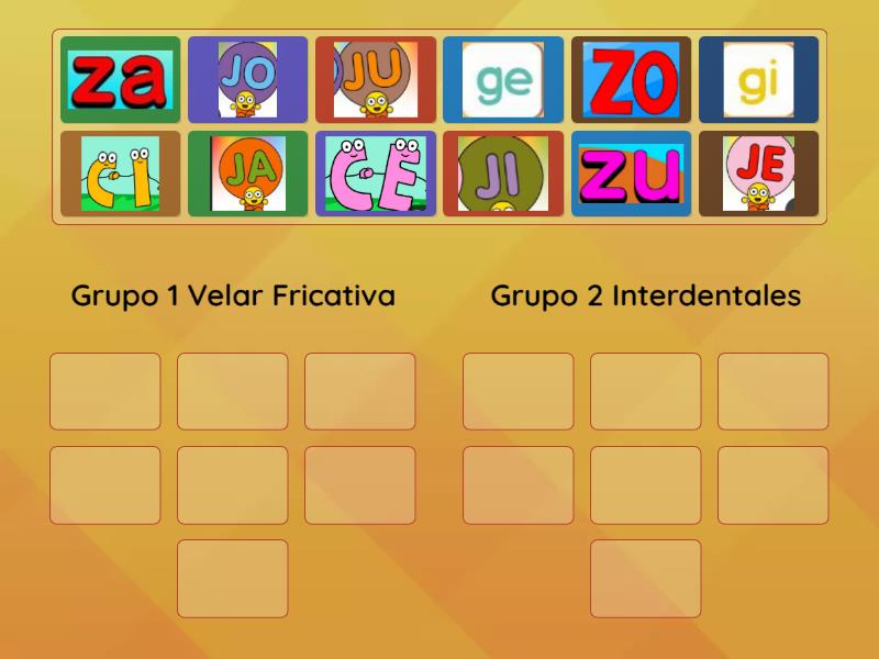 Ordena por grupos las letra segun segun donde corresponda - Ordenar por ...