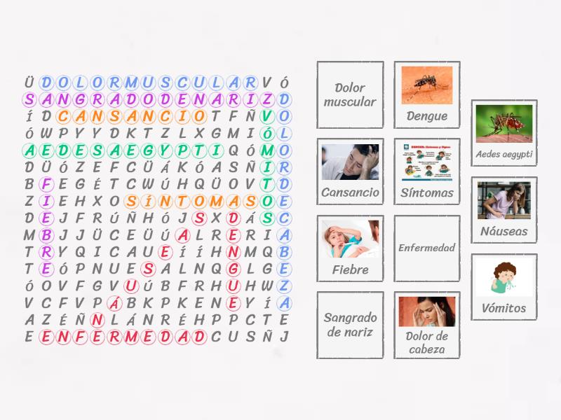 El Dengue - Sopa de letras