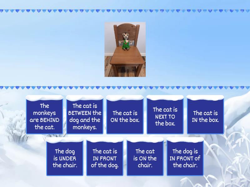 prepositions of Place and Toys - Find the match