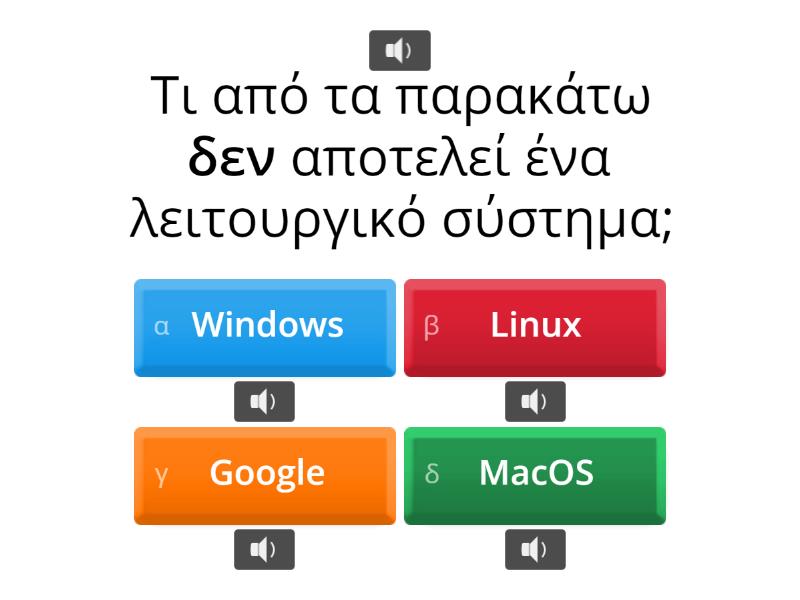 Το Λογισμικό του υπολογιστή Α2 - Quiz