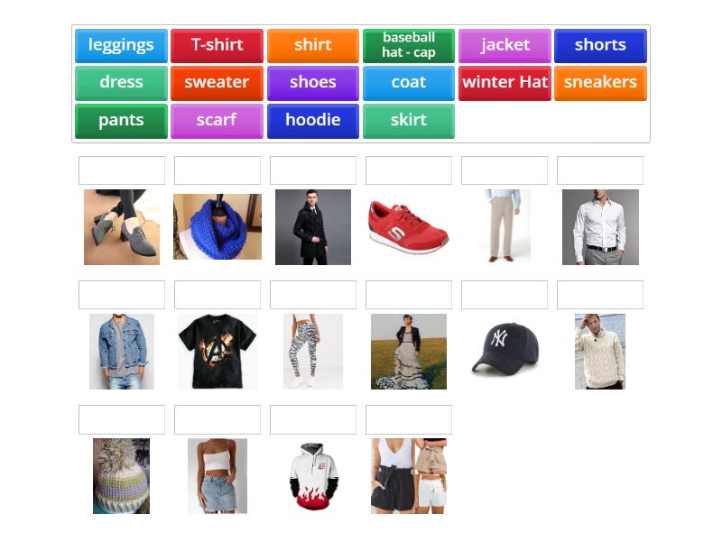 Basic Vocabulary: Clothes - Match up