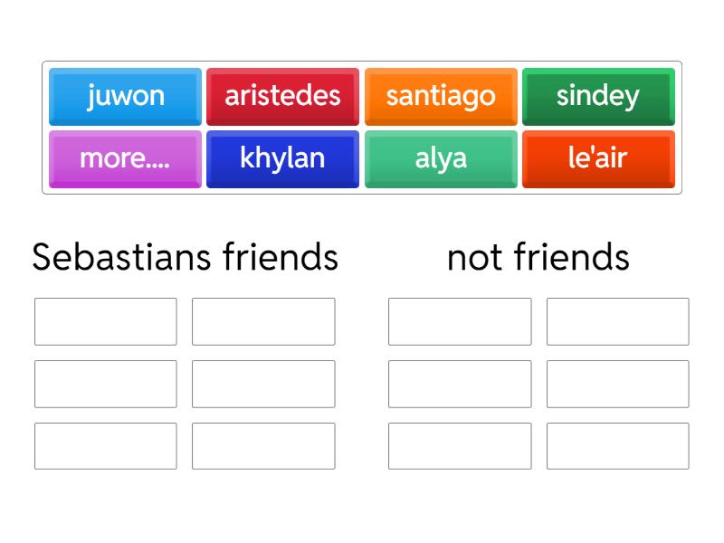 friends or not - Group sort