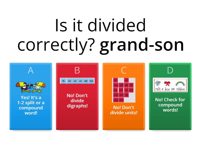 Barton 4.7: Is it divided correctly? - Quiz