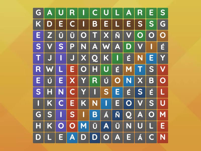 Contaminación Sonora - Sopa de letras