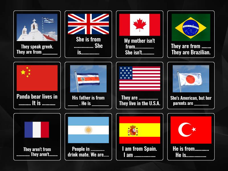 Guess countries & nationalities! - Flip tiles Guess countries & nationalities! - Flip tiles