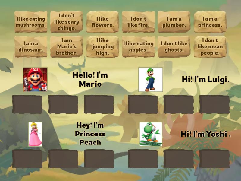 Mario Bros - Read and meet the characters! :) - Group sort