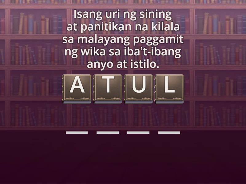 BALIK-ARAL: MGA ELEMENTO NG TULA - Anagrama