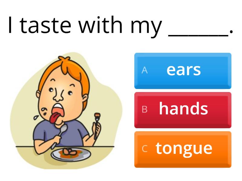 : Body parts and five senses - Quiz