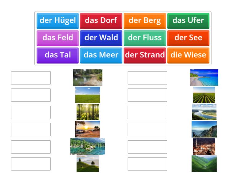Lektion 3: Die Landschaften - Match up