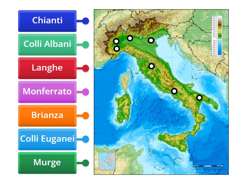 Le colline italiane - Labelled diagram