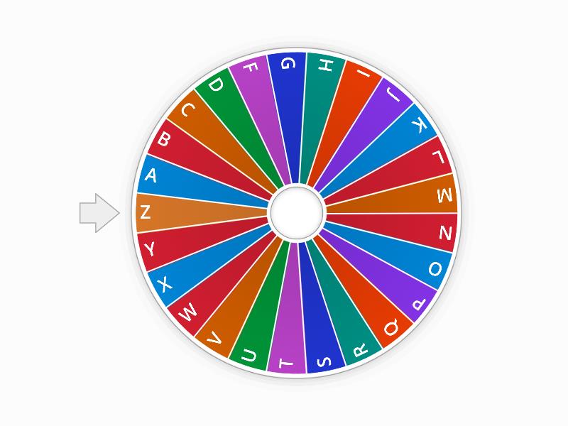 Alphabet letters - Spin the wheel