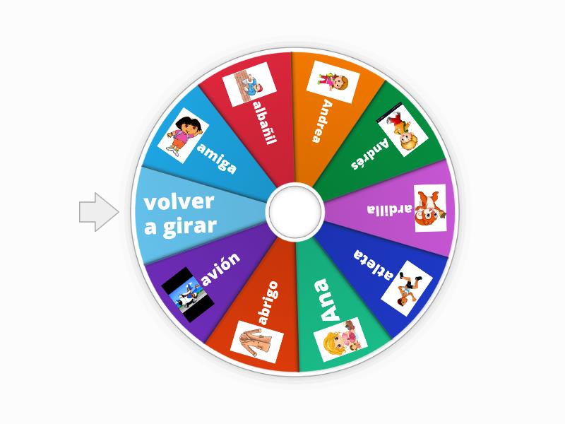 PALABRAS QUE EMPIEZAN CON LA VOCAL "A" "a" - Random wheel