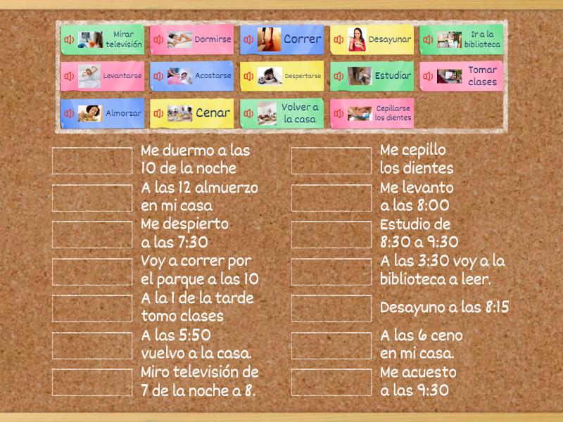 Rutina Diaria - Une las parejas