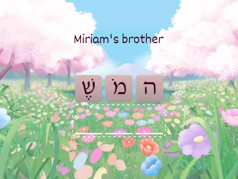 Hebrew for Passover - Characters - Anagram