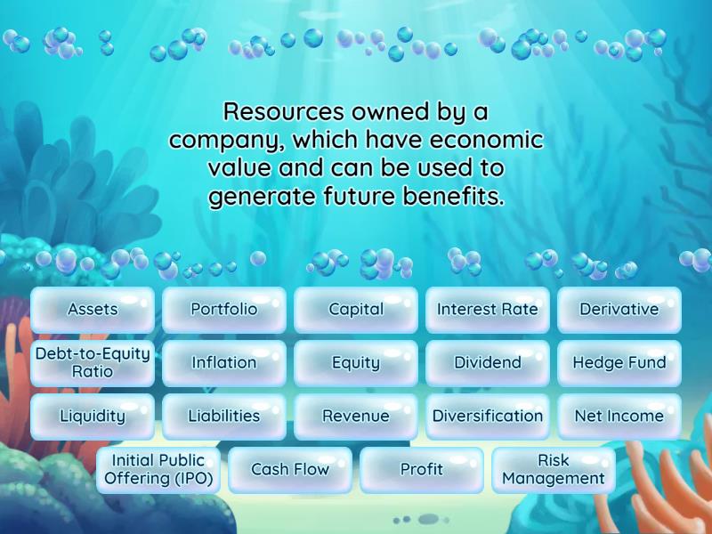 Finance Vocabulary - Find the match