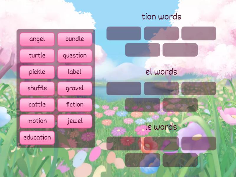 Spelling Unit 5 Lesson 21 - Group sort