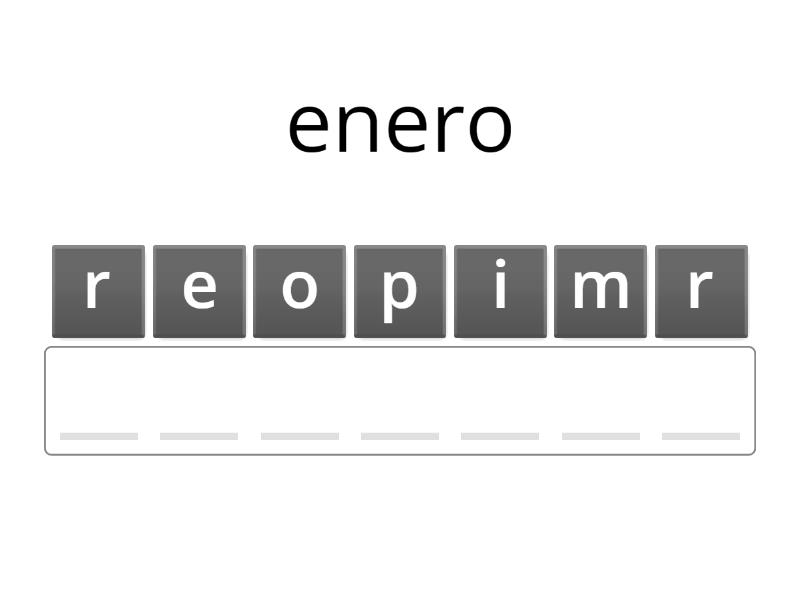 Meses del año - numerales ordinales - aprender ordinales - Anagram